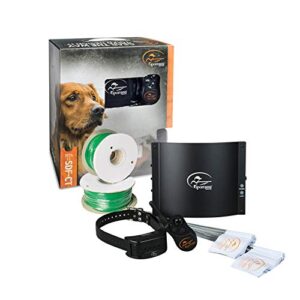 sportdog brand contain + train system-in-ground fence & remote trainer- waterproof, rechargeable collar- tone, vibrate, & shock- from parent company of invisible fence brand- 100 acre capability