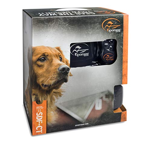 SportDOG Brand Contain + Train System-In-Ground Fence & Remote Trainer- Waterproof, Rechargeable Collar- Tone, Vibrate, & Shock- from Parent Company of INVISIBLE FENCE Brand- 100 Acre Capability