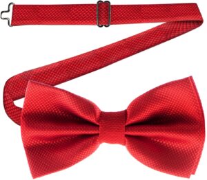 man of men red bow tie, red bow ties for men - pre-tied formal tuxedo bowtie - adjustable length - huge variety colors available (red)