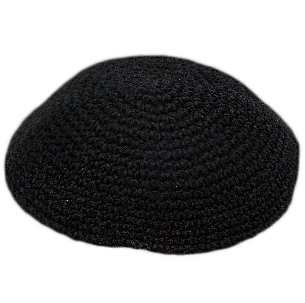 Black All Size Hand Made Yarmulke Jewish Kippah Kipa Judaica Yamaka Kippa Yamakah Yarmulka Hat Men Or Kids (17CM 6.6INCH)