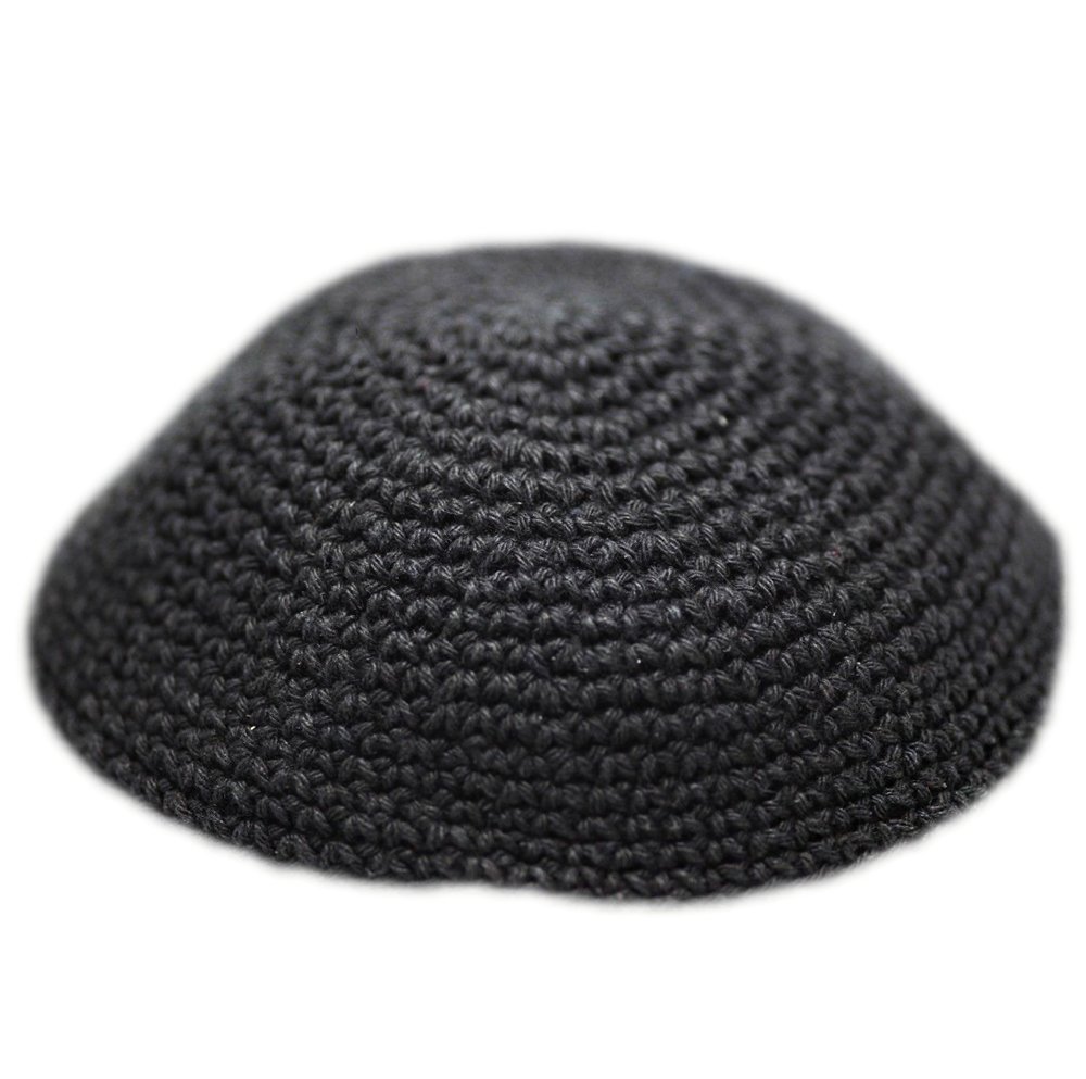 Black All Size Hand Made Yarmulke Jewish Kippah Kipa Judaica Yamaka Kippa Yamakah Yarmulka Hat Men Or Kids (17CM 6.6INCH)