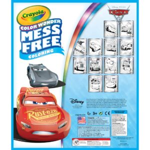 Crayola Color Wonder Cars 3, Mess Free Coloring, 12 Pages, 75-2450