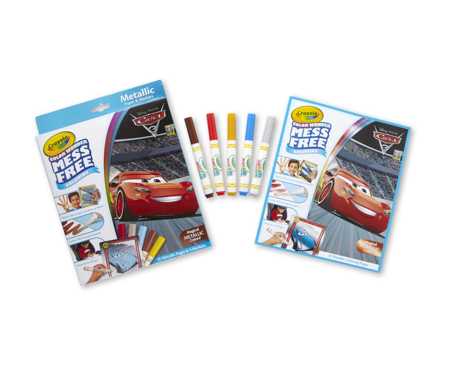 Crayola Color Wonder Cars 3, Mess Free Coloring, 12 Pages, 75-2450