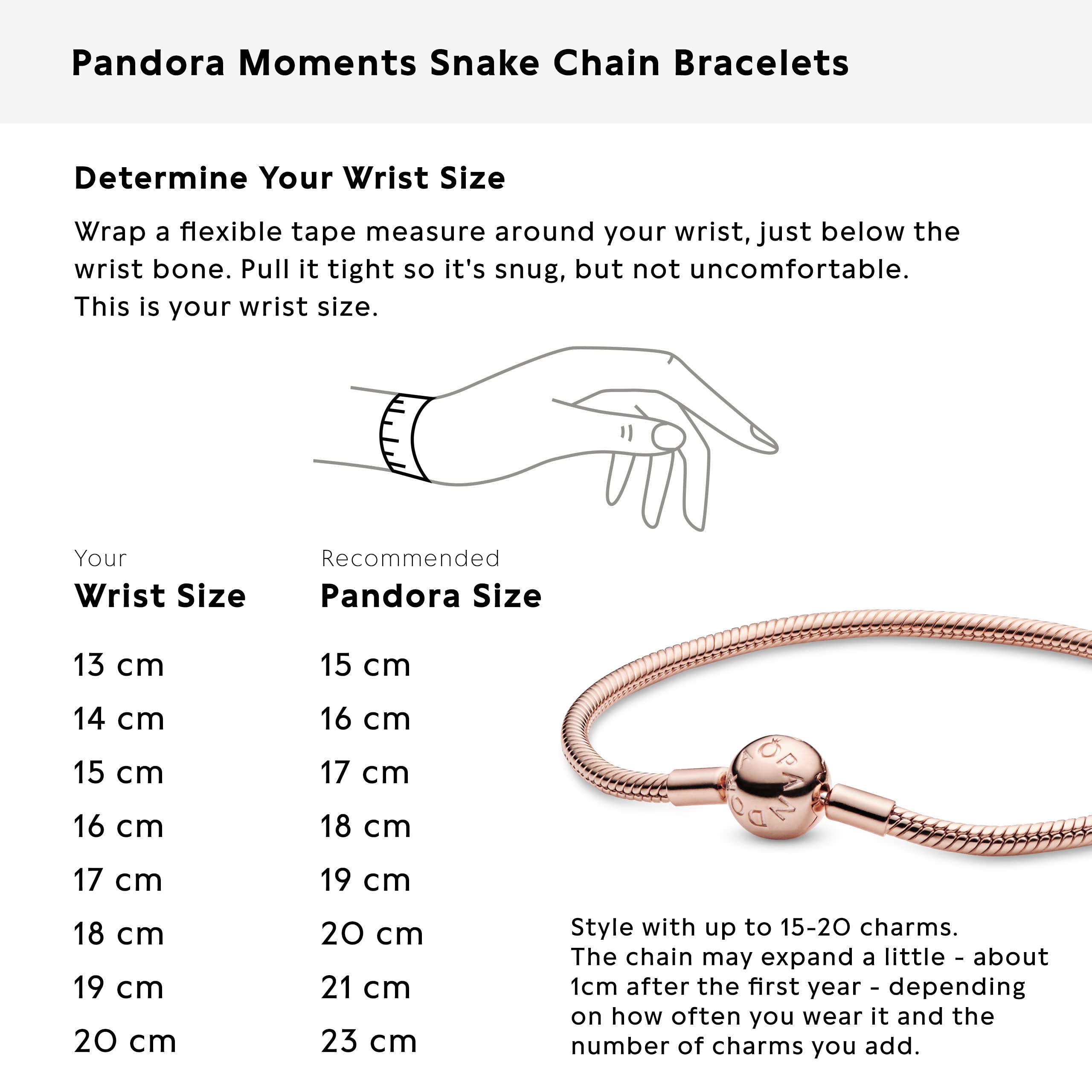 PANDORA Smooth Rose Clasp Bracelet