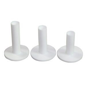 scott edward golf practice rubber tee for practice mat, 3 pieces different sizes packed, 75mm, 65mm, 54mm (white)