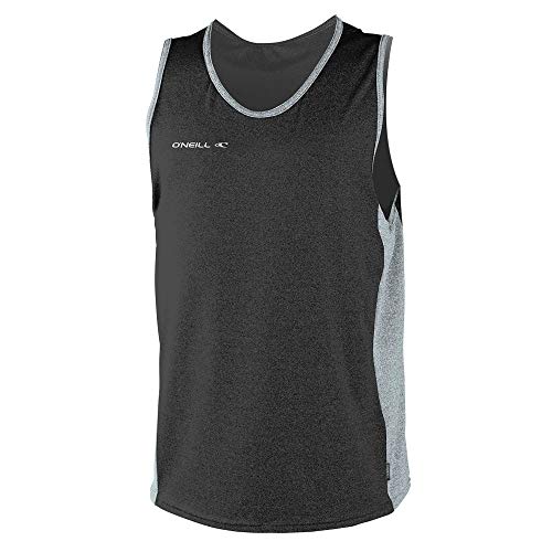 O'Neill Men's Hybrid UPF 50+ Sun Tank, Black/Cool Grey, L