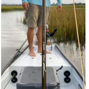 Temple Fork Outfitters Fast Action Freshwater Saltwater High Performance Cork Handle 4 Pieces 9'0" Axiom II Fly Fishing Rod with Case, 8 wt. 9'0"