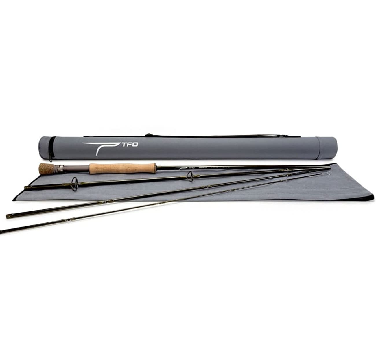 Temple Fork Outfitters Fast Action Freshwater Saltwater High Performance Cork Handle 4 Pieces 9'0" Axiom II Fly Fishing Rod with Case, 8 wt. 9'0"