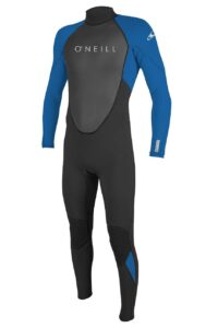 o'neill unisex child youth reactor-2 3/2mm back zip full wetsuits, black/ocean, 8 us