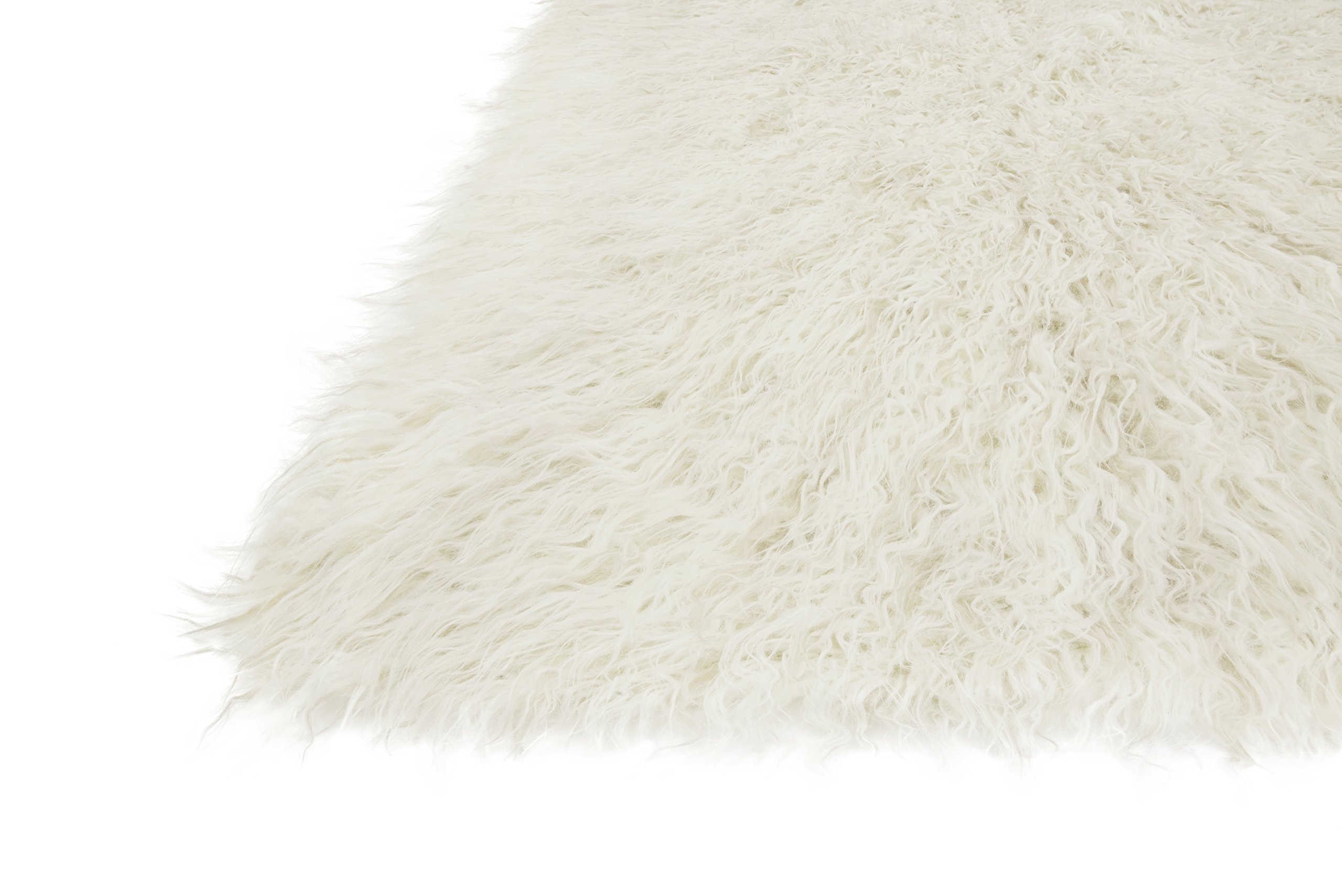 Loloi Petra Collection Shag Area Rug, 3'-0" x 5'-0", Ivory/Beige