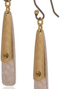 lucky brand two tone double layer earrings