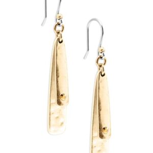 lucky brand two tone double layer earrings