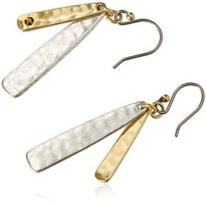 lucky brand two tone double layer earrings