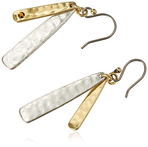 lucky brand two tone double layer earrings