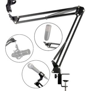 RockJam Heavy Duty, Desk Mounting Mic Scissor Arm Microphone Stand RJMS050