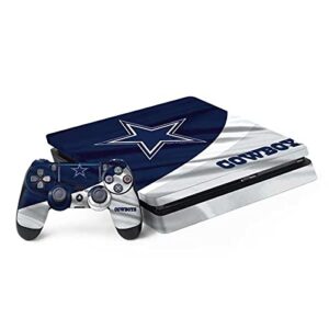 skinit decal gaming skin compatible with ps4 slim bundle - officially licensed nfl dallas cowboys design