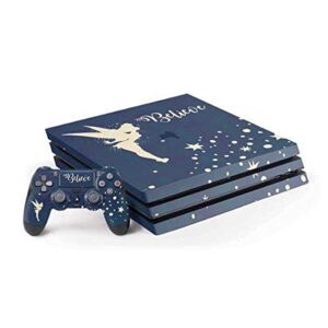 skinit decal gaming skin compatible with ps4 pro bundle - officially licensed disney tinker bell believe design