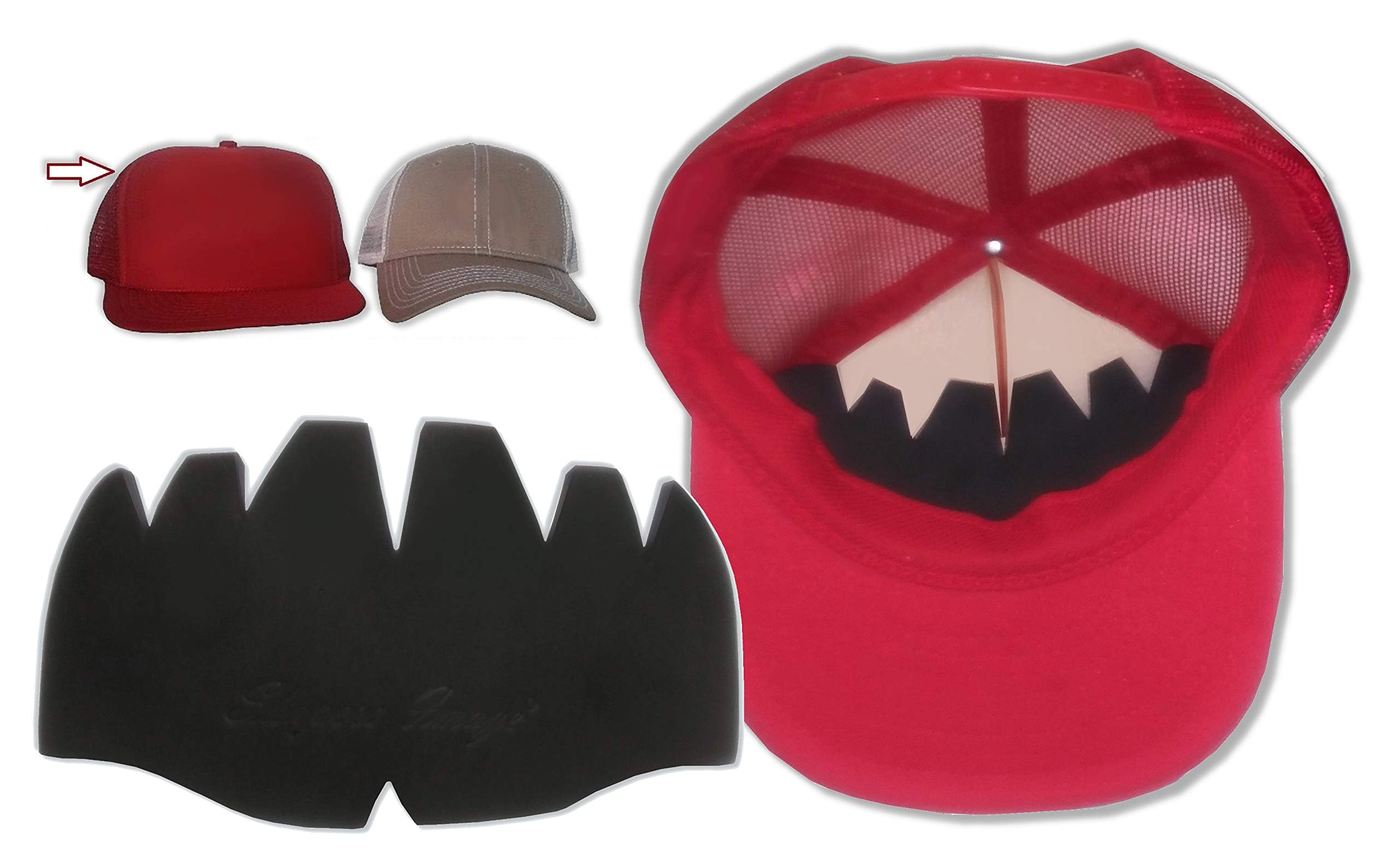 Shapers Image ( 3 Count, Black Trucker Baseball Cap Perfector Inserts. Enhance Your Cap.