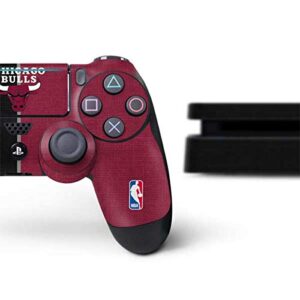 Skinit Decal Gaming Skin Compatible with PS4 Slim Bundle - Officially Licensed NBA Chicago Bulls Canvas Design