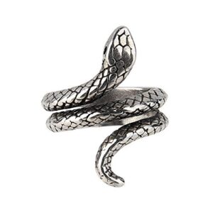 bewish personality gothic punk snake venom coil finger rings adjustable size party gift