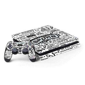 skinit decal gaming skin compatible with ps4 slim bundle - officially licensed nba san antonio spurs historic blast design