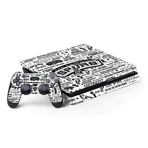 Skinit Decal Gaming Skin Compatible with PS4 Slim Bundle - Officially Licensed NBA San Antonio Spurs Historic Blast Design