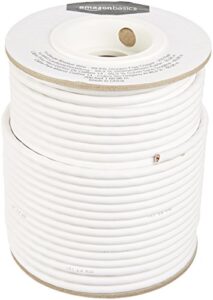 amazon basics 14-gauge audio speaker wire cable - 99.9% oxygen-free copper, 200 feet, white