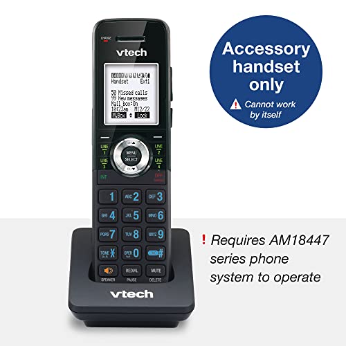 VTech Accessory Handset for VTech AM18447 Small Business System, Black