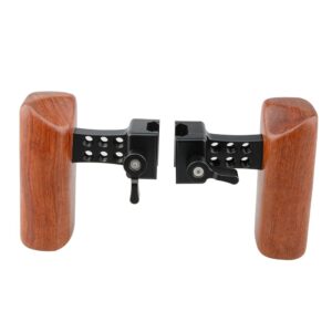 camvate dslr wood wooden nato handle grip (a pair) - 1660