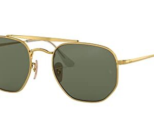 Ray-Ban RB3648 The Marshal Square Sunglasses, Gold/G-15 Green, 51 mm + 1