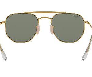 Ray-Ban RB3648 The Marshal Square Sunglasses, Gold/G-15 Green, 51 mm + 1