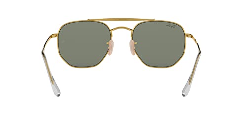 Ray-Ban RB3648 The Marshal Square Sunglasses, Gold/G-15 Green, 51 mm + 1