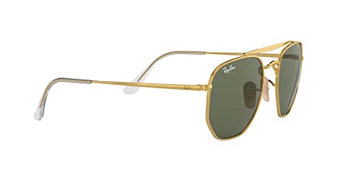 Ray-Ban RB3648 The Marshal Square Sunglasses, Gold/G-15 Green, 51 mm + 1