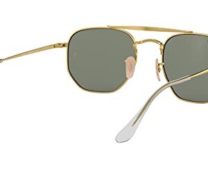 Ray-Ban RB3648 The Marshal Square Sunglasses, Gold/G-15 Green, 51 mm + 1