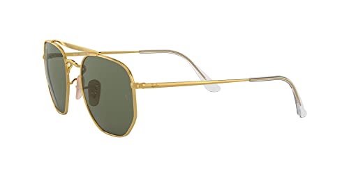 Ray-Ban RB3648 The Marshal Square Sunglasses, Gold/G-15 Green, 51 mm + 1