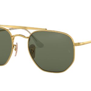 Ray-Ban RB3648 The Marshal Square Sunglasses, Gold/Green, 54 mm