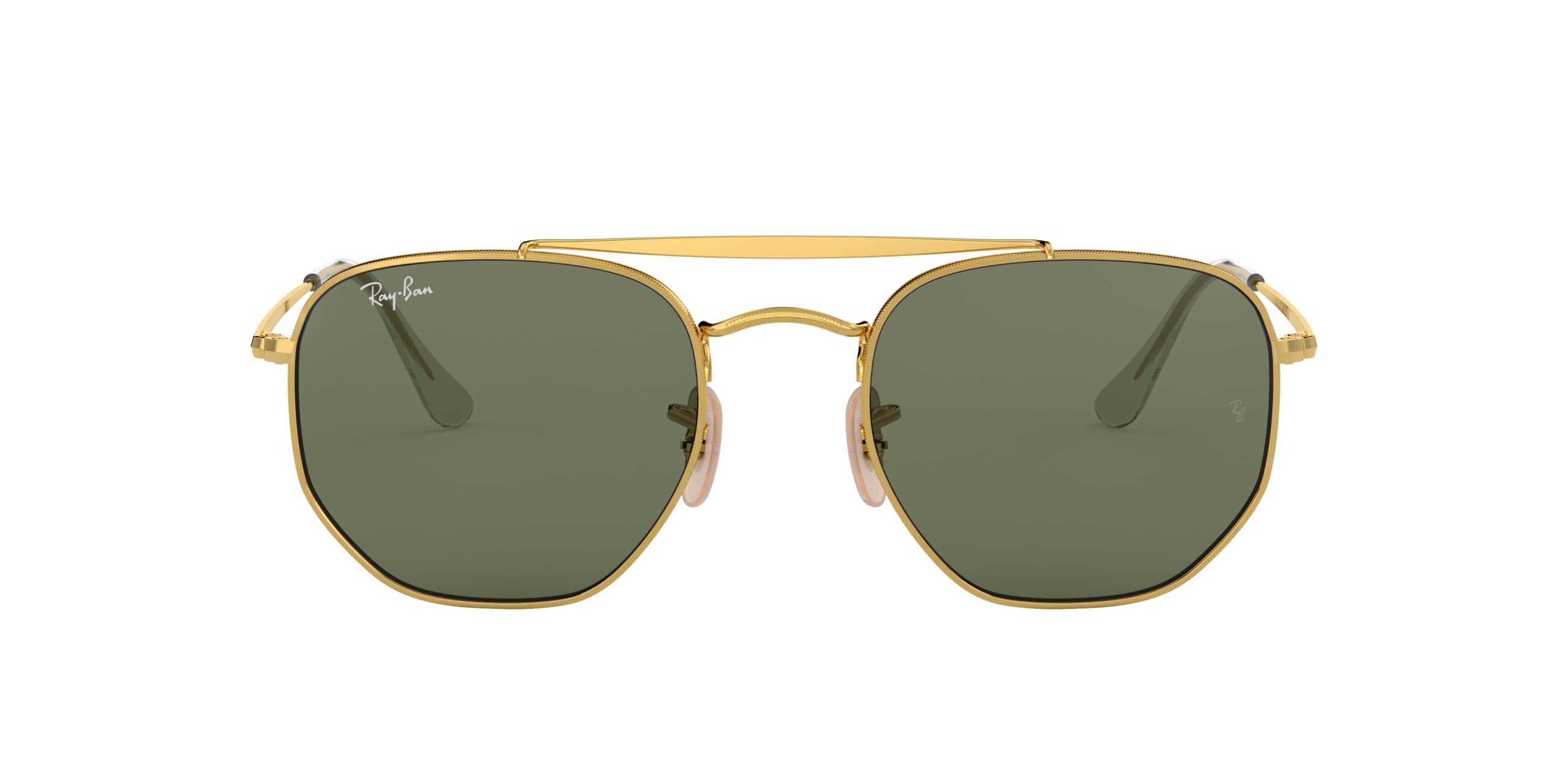 Ray-Ban RB3648 The Marshal Square Sunglasses, Gold/Green, 54 mm