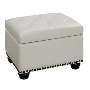 convenience concepts designs4comfort 5th avenue storage ottoman, ivory