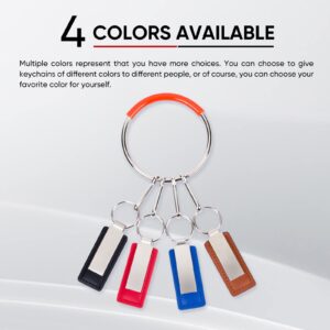 Caramel Custom Personalized Free Engraved Leather Keychain - Keyring