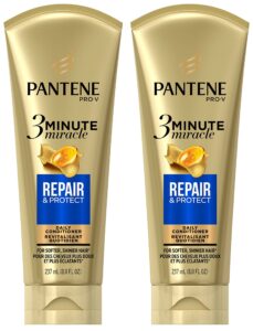 pantene pro-v 3 minute miracle - daily conditioner - repair & protect - net wt. 8 fl oz (237 ml) per tube - pack of 2 tubes