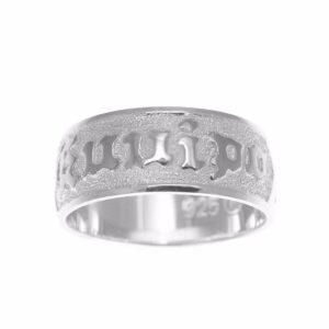 Arthur's Jewelry 925 sterling silver Hawaiian plumeria flower scroll kuuipo band ring smooth edge size 9.5