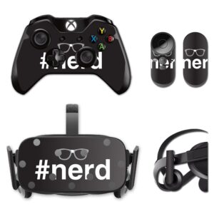 mightyskins skin compatible with oculus rift cv1 – nerd | protective, durable, and unique vinyl decal wrap cover | easy to apply, remove, and change styles | made in the usa