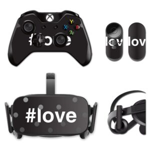 mightyskins skin compatible with oculus rift cv1 – love 2 | protective, durable, and unique vinyl decal wrap cover | easy to apply, remove, and change styles | made in the usa