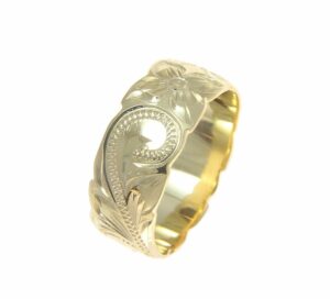 arthur's jewelry yellow gold plated 925 sterling silver hawaiian 8mm plumeria flower scroll cut out edge ring size 4