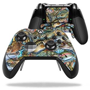 mightyskins skin compatible with microsoft xbox one elite controller - action fish puzzle | protective, durable, and unique vinyl wrap cover | easy to apply, remove | made in the usa