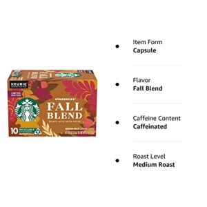 Fall Blend Medium Roast Coffee Single Serve Pods for Keurig Brewers, 1 box of 10