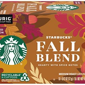 Fall Blend Medium Roast Coffee Single Serve Pods for Keurig Brewers, 1 box of 10