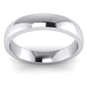 LANDA JEWEL 4mm Heavy Sterling Silver Comfort Fit Polished Womens Wedding Ring Plain Band (5)