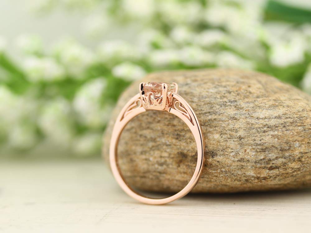 1ct Oval Morganite 14K Rose Gold Ring (6.5)