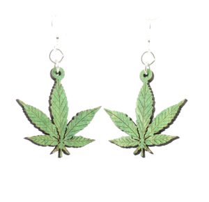 hemp leaf earrings